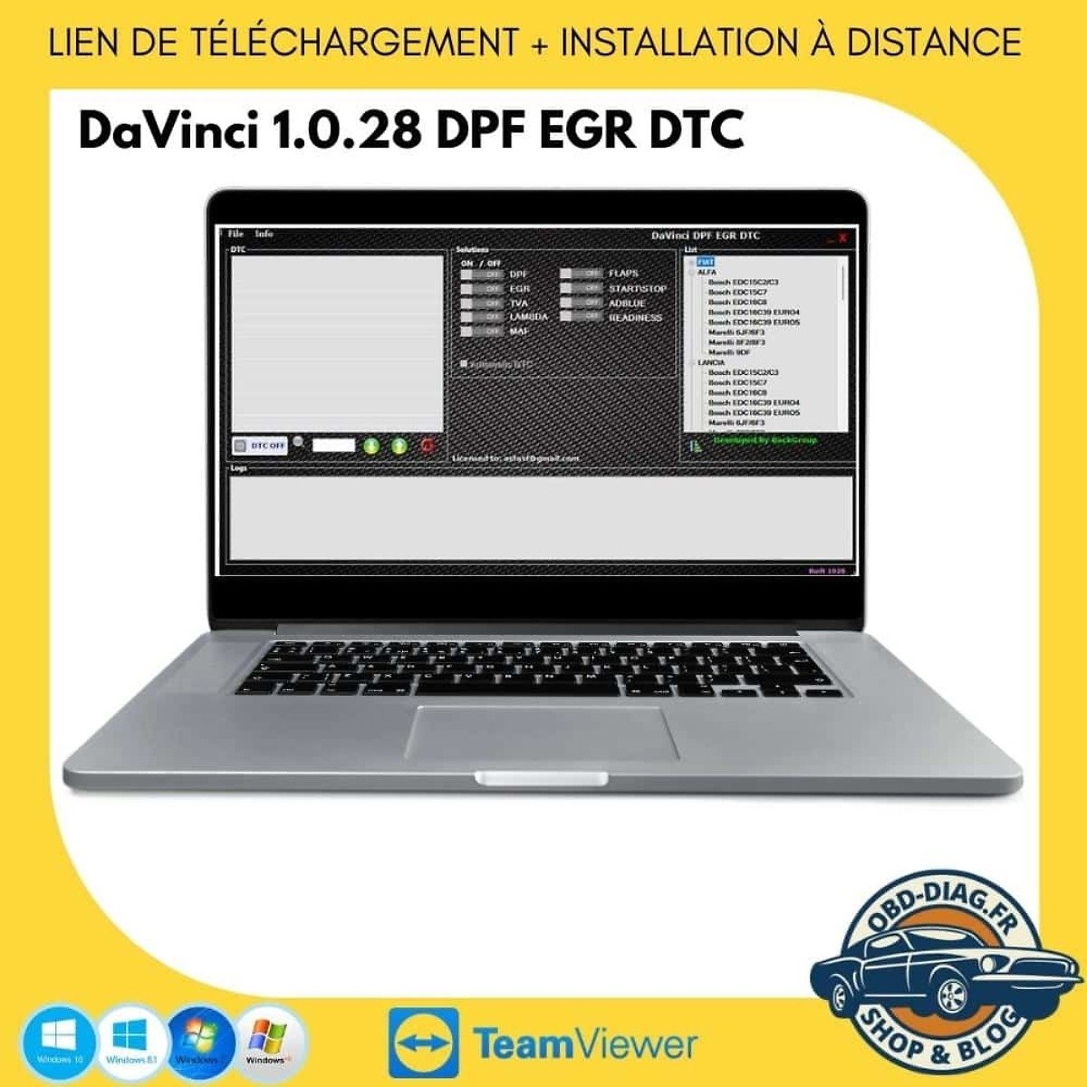 DaVinci 1.0.28 DPF EGR DTC + 1.0.26 OFFERT - TÉLÉCHARGEMENT - OBD-Diag : Le Diagnostic Auto ...